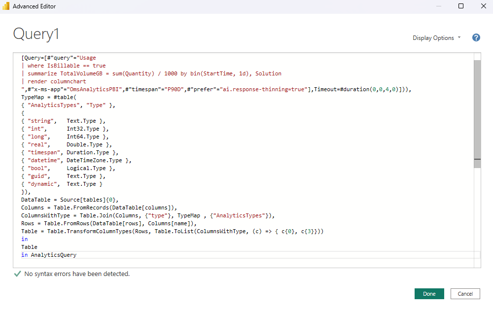 Powerbi And Log Analytics Workspace
